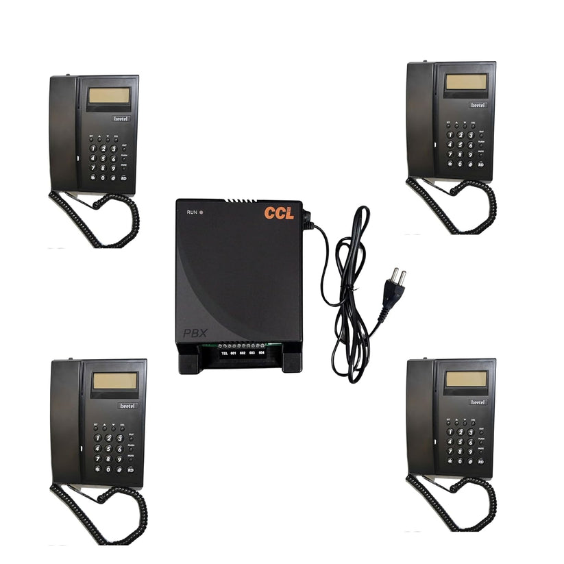 Combo-CN144 CCL104b EPABX Intercom System and Beetel C51 (4 Pcs) Telep ...