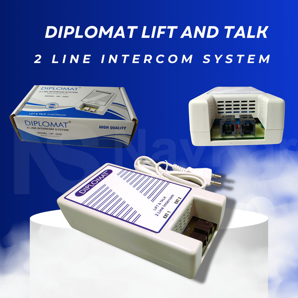 2 LINES Lift & Talk Intercom System with EPABX and 2 Landline Phones – Navkar Systems