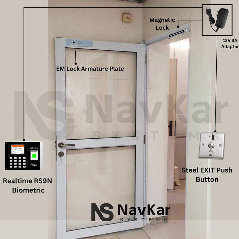 Biometric Attendance & Access Control System with EM Lock & Push Butto ...