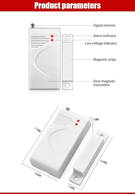 Mct 43 433mhz Wireless Doorwindow Magnetic Sensor For Gsm Home Securi Navkar Systems