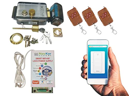 Alba Electronic Door Lock + WiFi Power Supply+3 Remote – Navkar Systems
